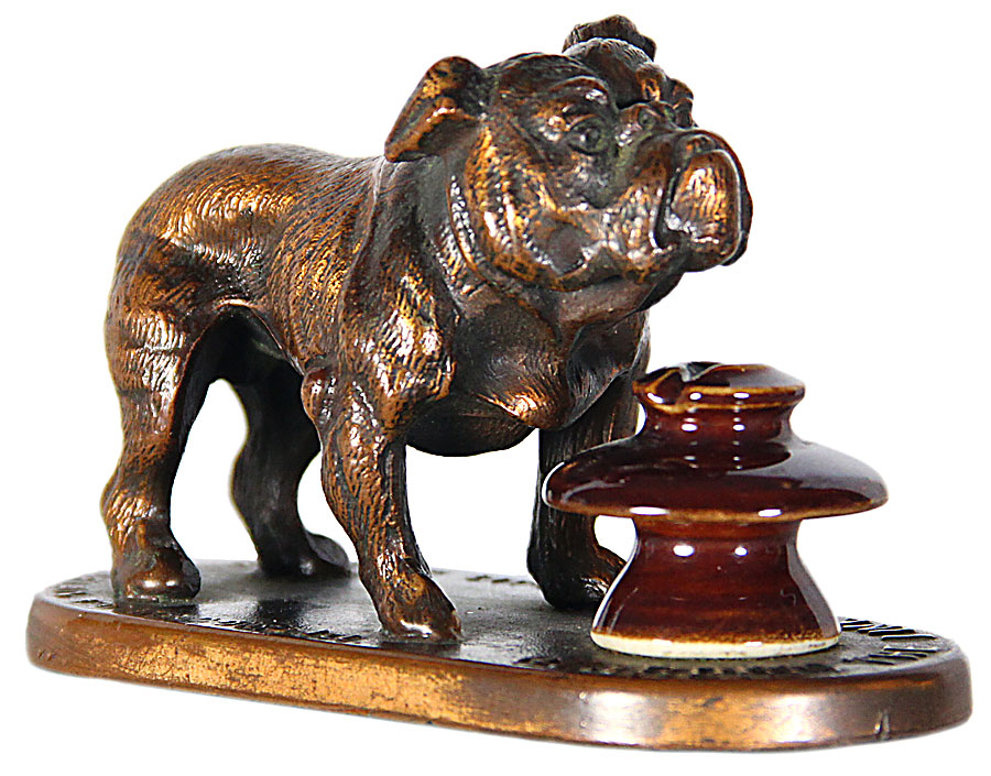 ILLINOIS ELECTRIC PORCELAIN COMPANY Bulldog Paperweight, ; Great ...