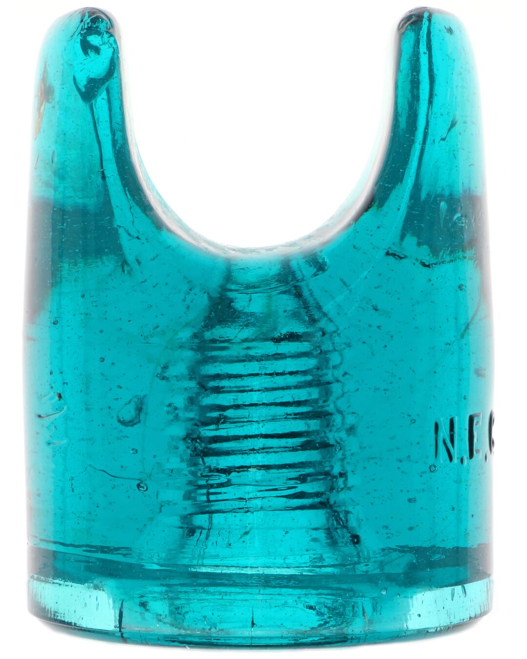 CD 267.5 N.E.G.M.CO., Blue; impressive piece of glass from Boston!