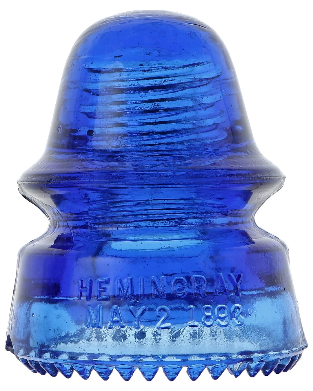 CD 162 HEMINGRAY, Bright Cobalt Blue; Uncommon embossing variant in a ...