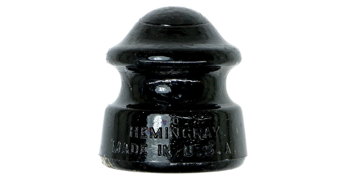 CD 168 HEMINGRAY, Opaque Blackglass; Neat item from the dump!