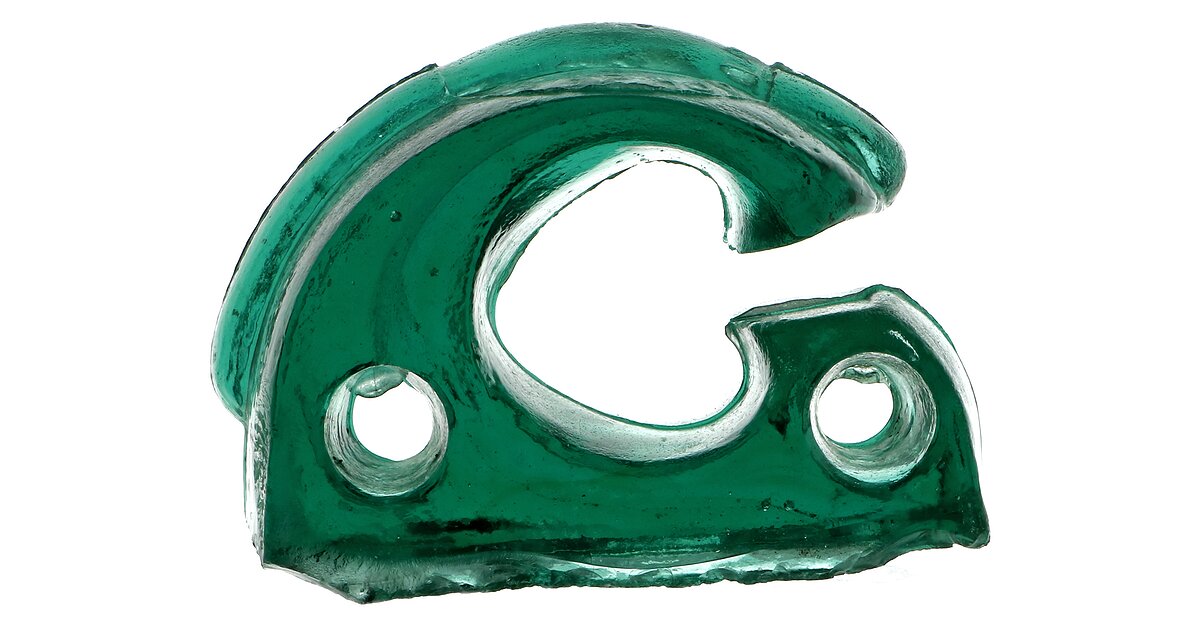 CD 1038 CUTTER, Green; Ribbed base!