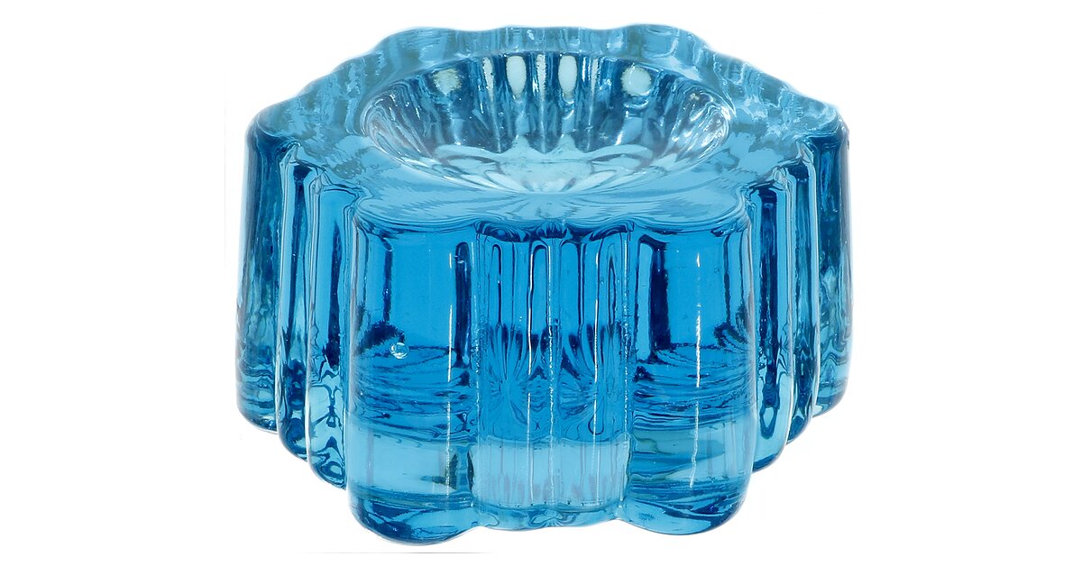 Piano Insulator {"Flat topped Castle" style}, Electric Blue; Attractive ...